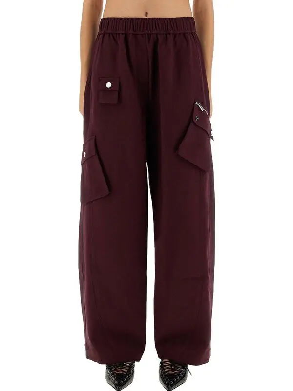 GANNI Twill Pants - Bordeaux
