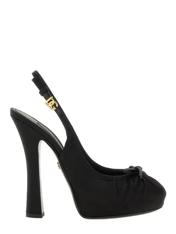Dolce & Gabbana Satin Slingback - Black