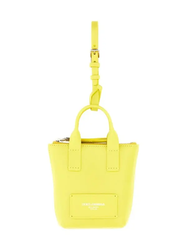 Dolce & Gabbana Leather Minibag Charm - Yellow