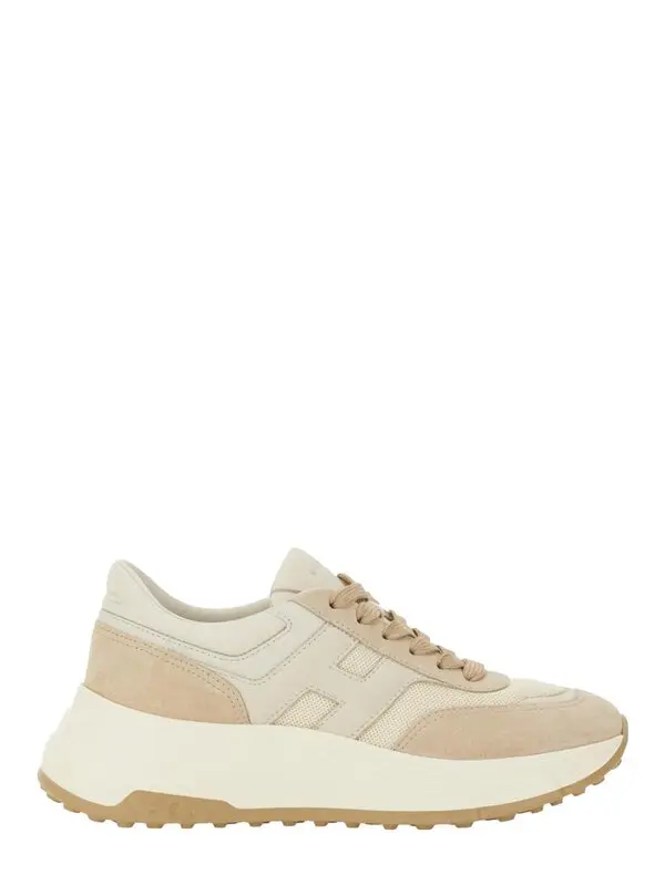 Hogan Leather Sneaker - Beige