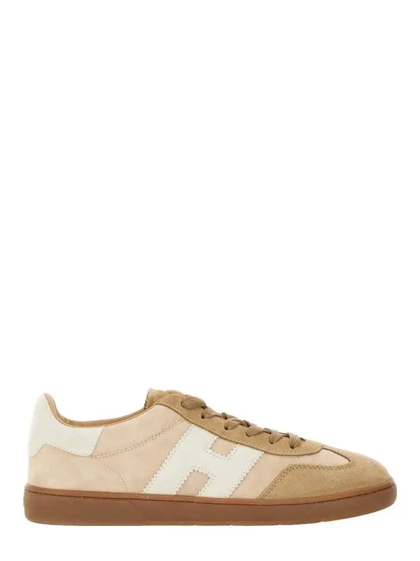 Hogan Leather Sneakers - Beige