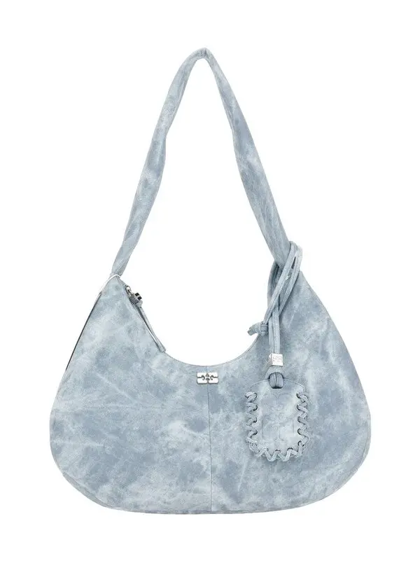 GANNI Medium Hobo Bag - Baby Blue