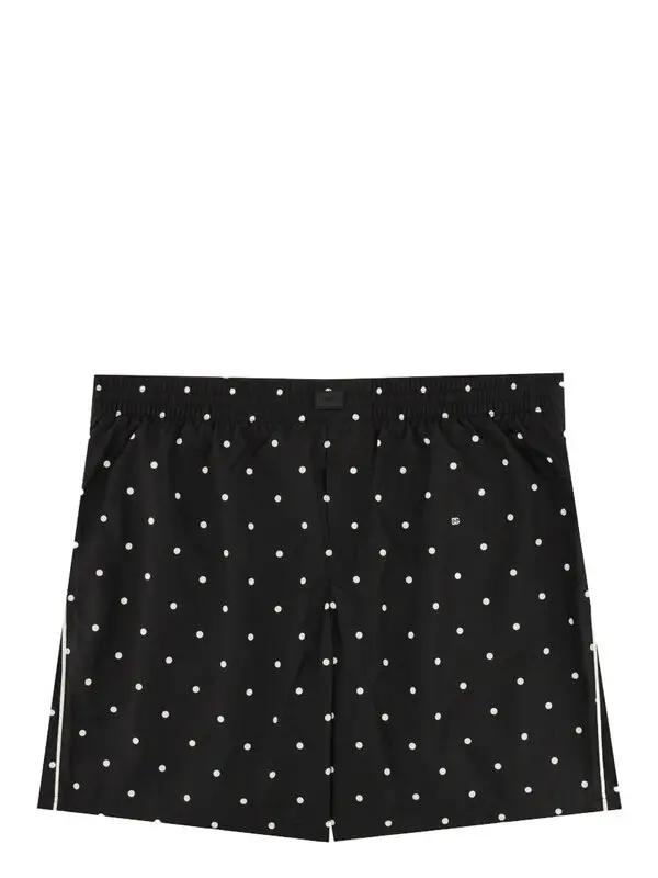 Dolce & Gabbana Polka Dot Print Swimsuit - Black