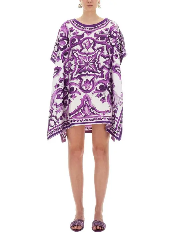 Dolce & Gabbana Printed Caftan - Purple