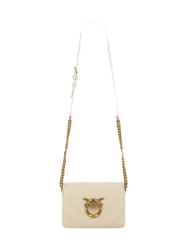 Pinko Click Mini 'love' Bag - Ivory