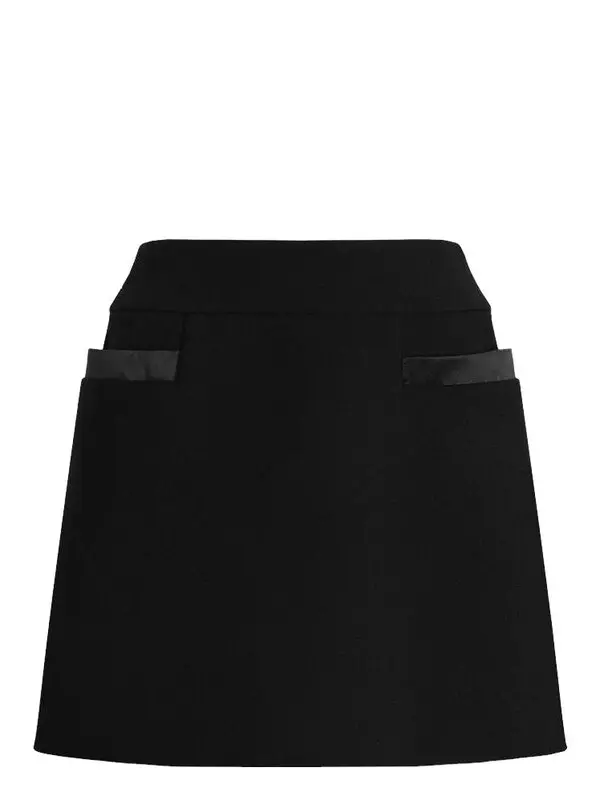 Dolce & Gabbana Double Crepe Basque Skirt - Black