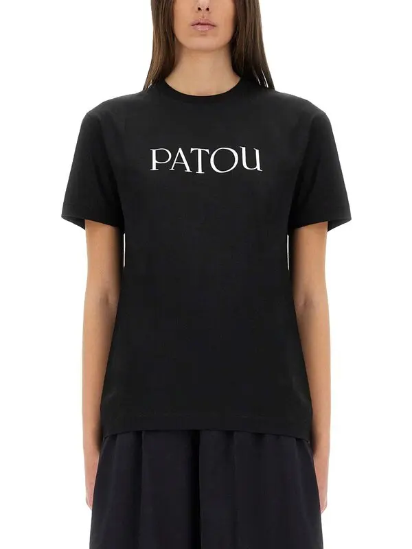 Patou Logo Print T-shirt - Black