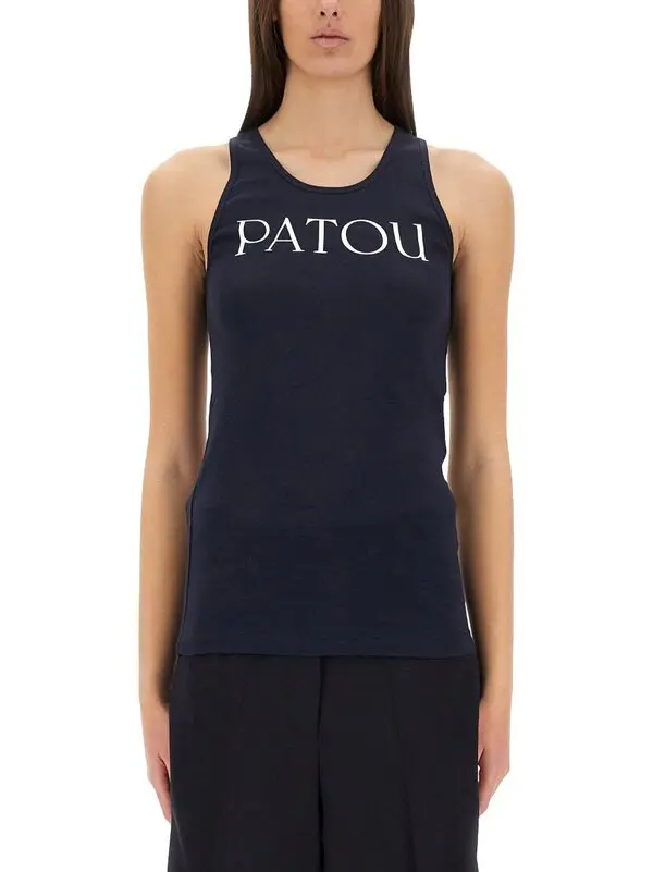 Patou Tank Top With Logo - Black