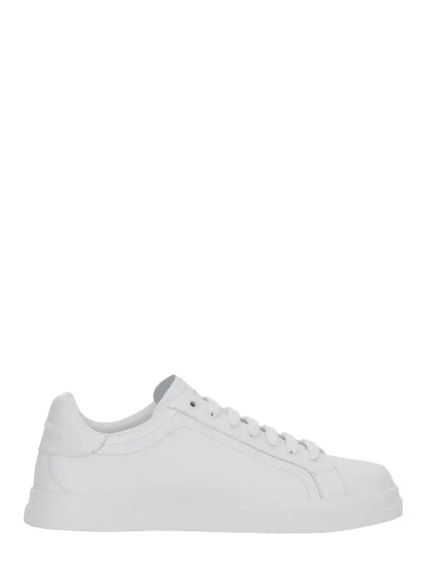 Dolce & Gabbana Portofino Leather Sneakers - White