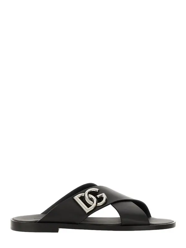 Dolce & Gabbana Leather Sandal - Black