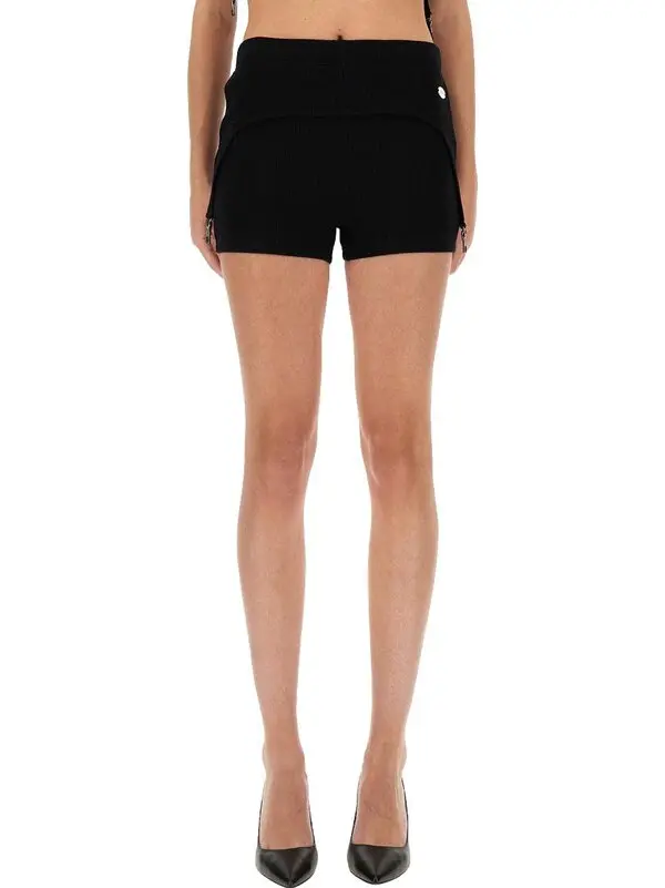 Jean Paul Gaultier Mini Shorts 'the Garter - Black
