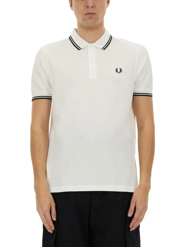 Comme Des Garçons Strong Will' Polo Shirt - White