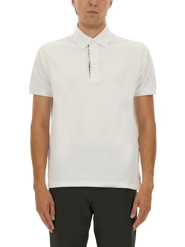 Etro Embroidered Pegasus Polo Shirt - White