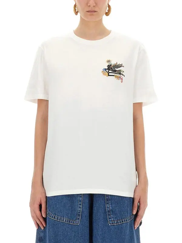 Etro T-shirt With Pegasus - White