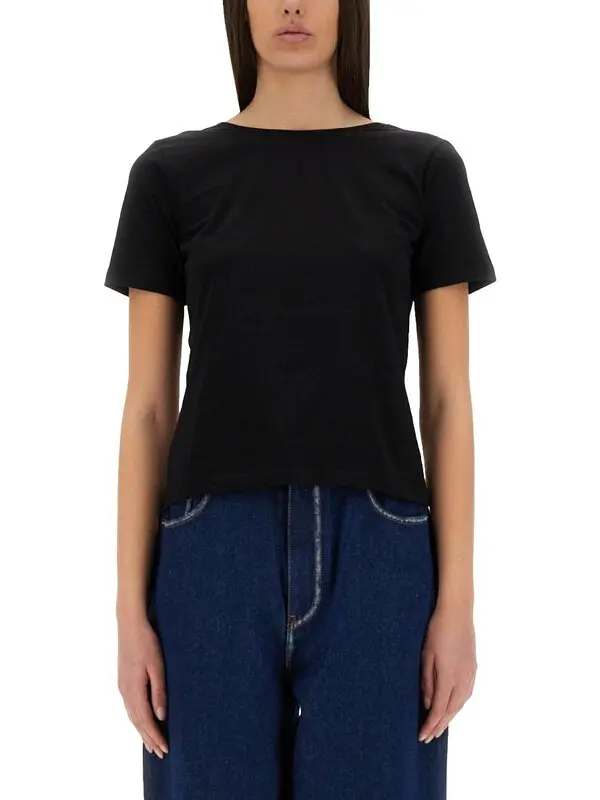 Nina Ricci T-shirt With Back Neckline - Black