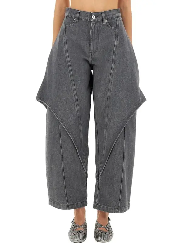 JW Anderson Sculptural Wide Leg Jeans - Grey