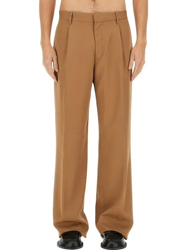 LARDINI Wool Trousers - Beige