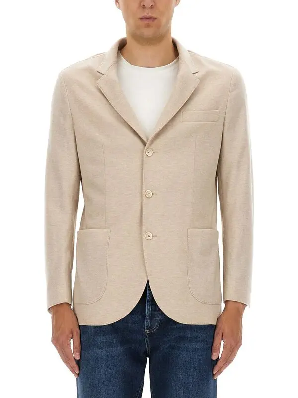 Brunello Cucinelli Cashmere Jersey Jacket - Beige