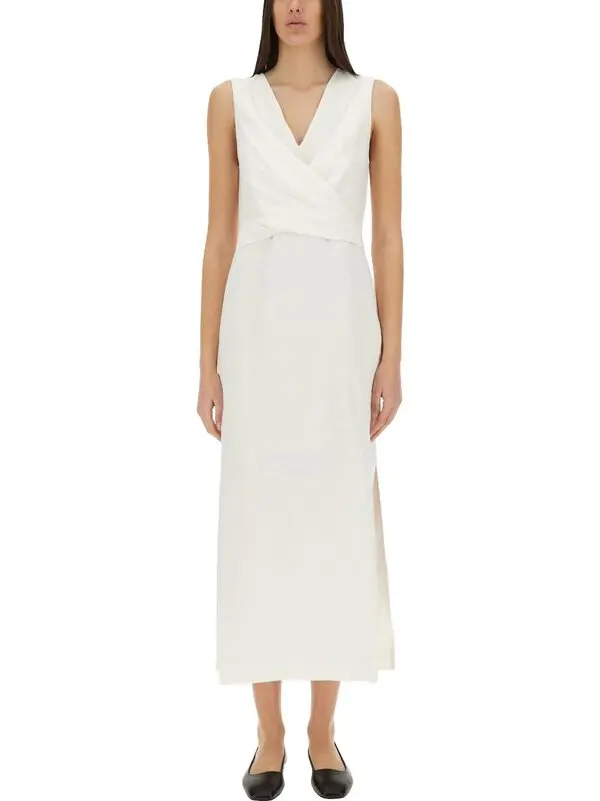 Brunello Cucinelli Wrap Effect Dress - White