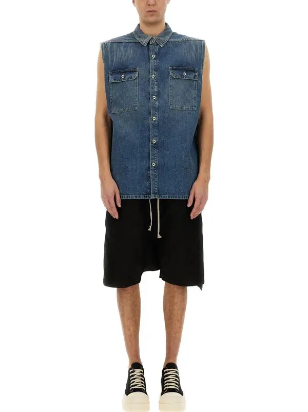 Rick Owens Outershirt Jumbo Tommy - Denim