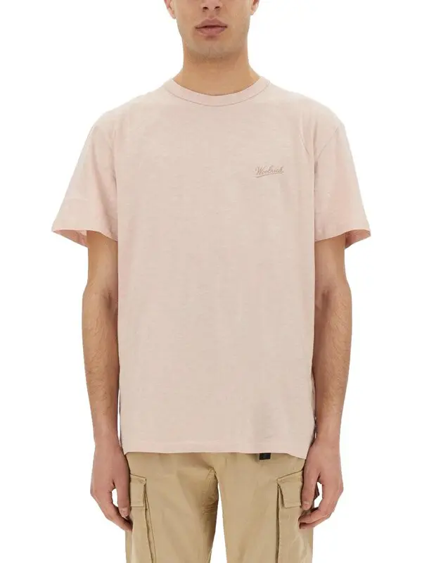 Woolrich Flamed Cotton T-shirt - Pink