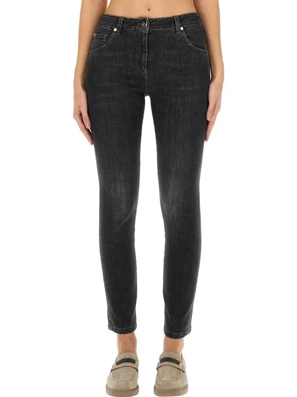 Brunello Cucinelli Slim-fit Denim Pants - Black