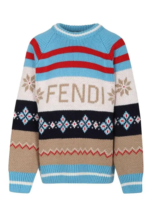 Fendi Virgin Wool Pullover - Multicolour