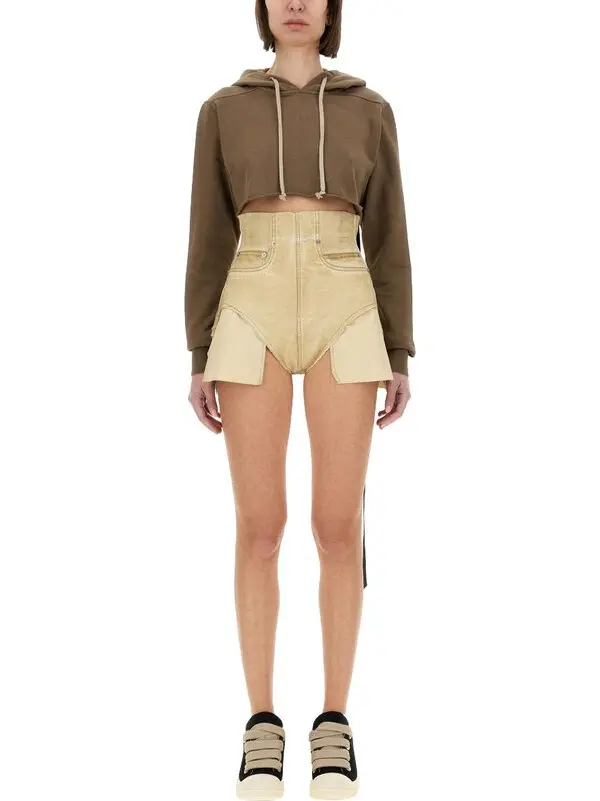 Rick Owens Cropped Sweatshirt - Dove