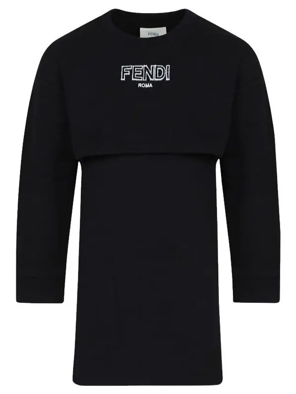 Fendi Sweatshirt Dress - Black