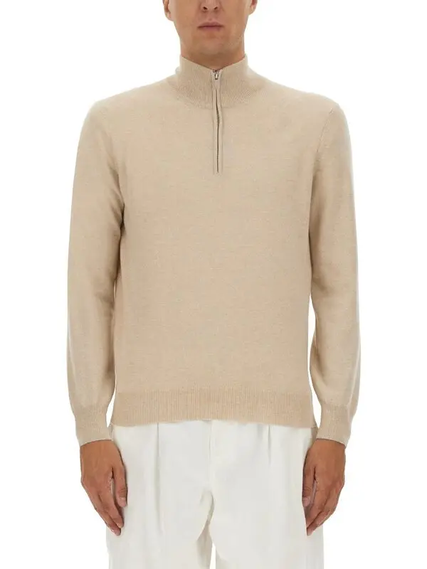 Brunello Cucinelli Cashmere Turtleneck Sweater - Beige