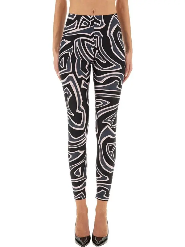 Emilio Pucci Labyrinth Print Leggings - Multicolour