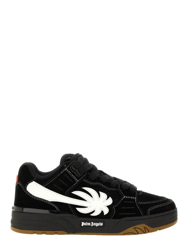 Palm Angels Venice Leather Sneakers - Black