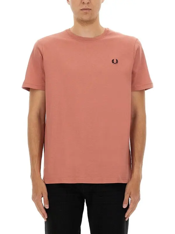 Fred Perry Cotton T-shirt - Pink