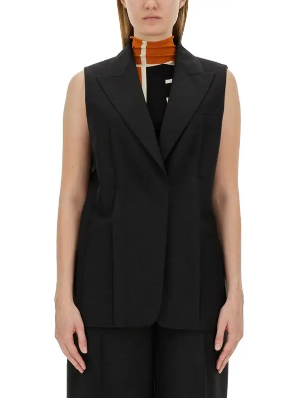 Fendi Sleeveless Tailored Vest - Black