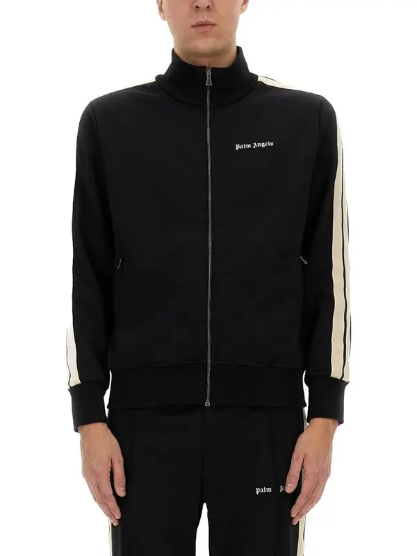 Palm Angels Track Jacket With Zipper - Black
