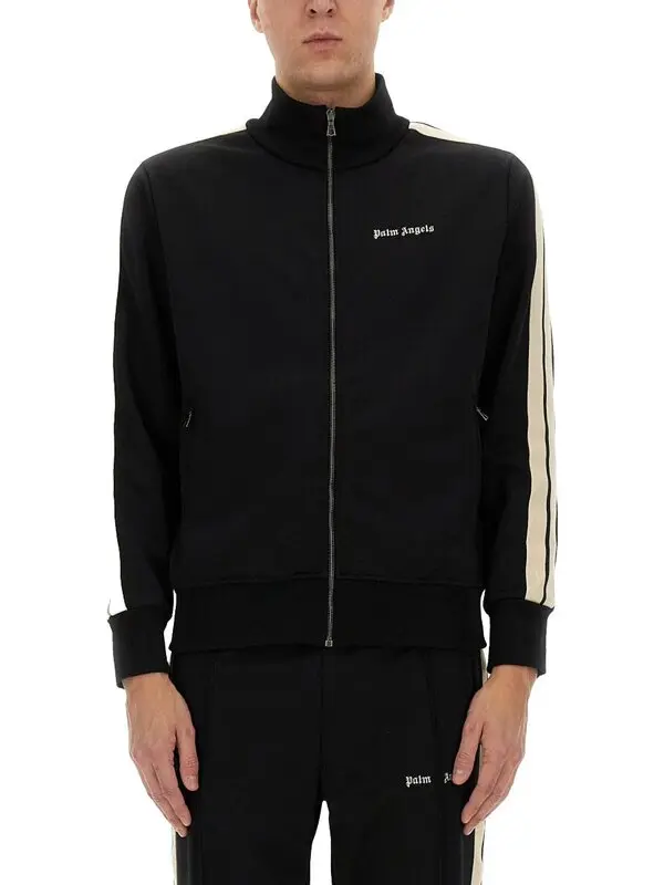 Palm Angels Track Jacket With Zipper - Black