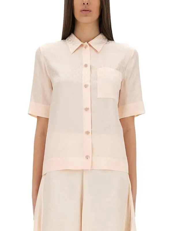 Fendi Ff Silk Shirt - Pink