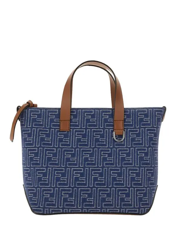 Fendi Ff Small Shopper - Denim