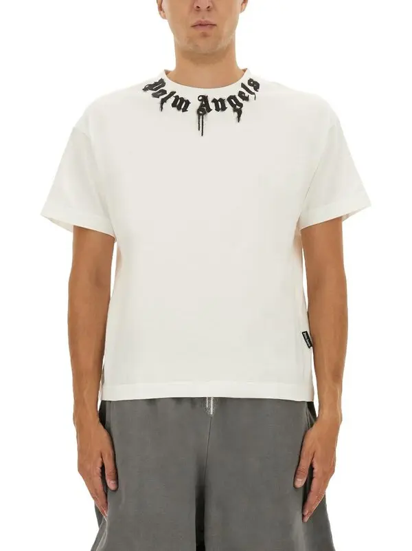 Palm Angels T-shirt With Print - White