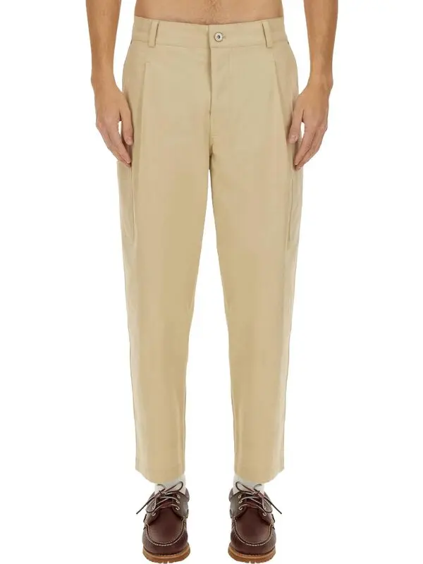 Drole De Monsieur Cropped Pants - Beige