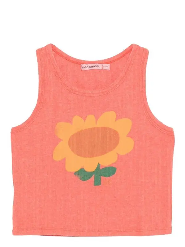 BOBO CHOSES Floral Print Tank - Red