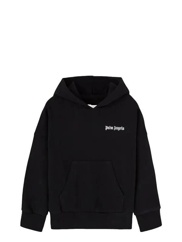 Palm Angels Hooded Logo Sweatshirt - Black
