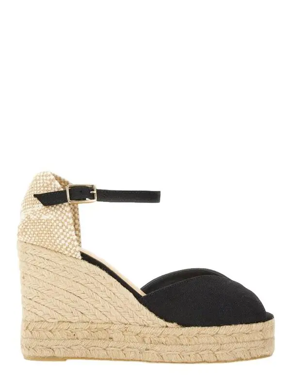 CastaÑer Espadrille Wedge Sandals - Black