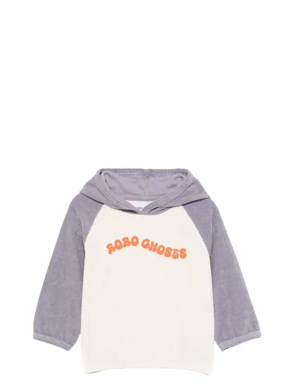BOBO CHOSES Wavy Terry Cloth Hoodie - Blue