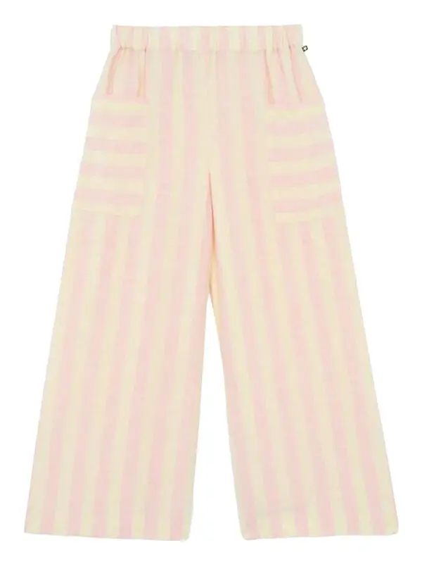BONTON Striped Wide Leg Pants - Yellow