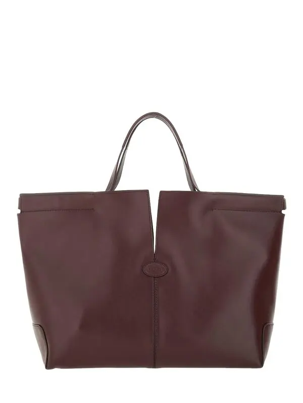 TOD'S Di Bag Folio Medium Shopping Bag - Purple