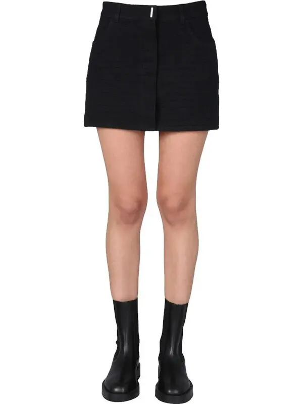 Givenchy 4 G Jacquard Skirt - Black