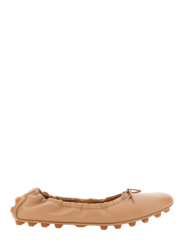 TOD'S Ballerina With Lug Sole - Powder