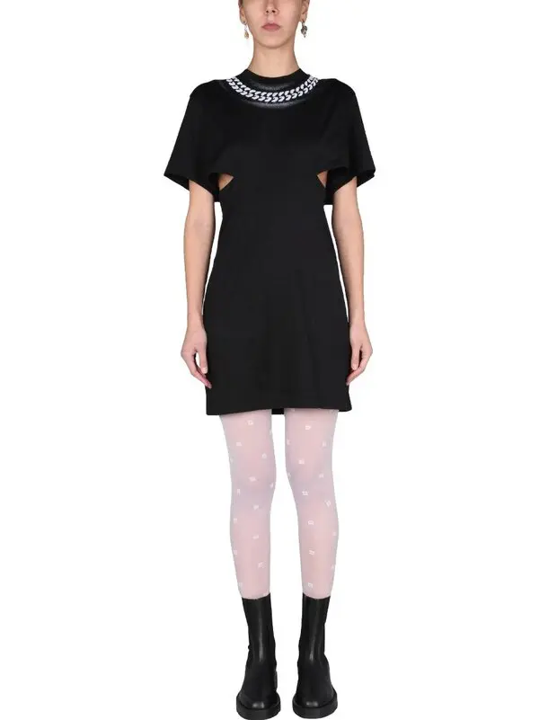 Givenchy Dress With 3d Chain Print - Black