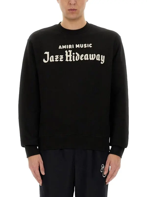 Amiri Jazz Hideaway Crewneck Sweatshirt - Black